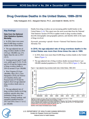 New Report From NCHS Confirms Enormity of Drug Overdose Epidemic | Council on Recovery